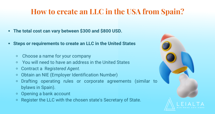How to create an LLC in the USA from Spain?