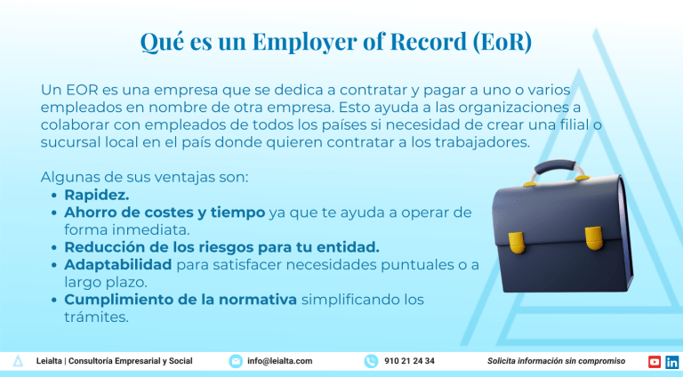 Qué es un Employer of Record (EoR): Ventajas
