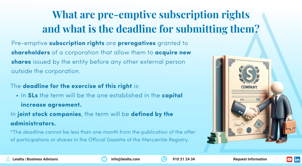 What are preemptive subscription rights?