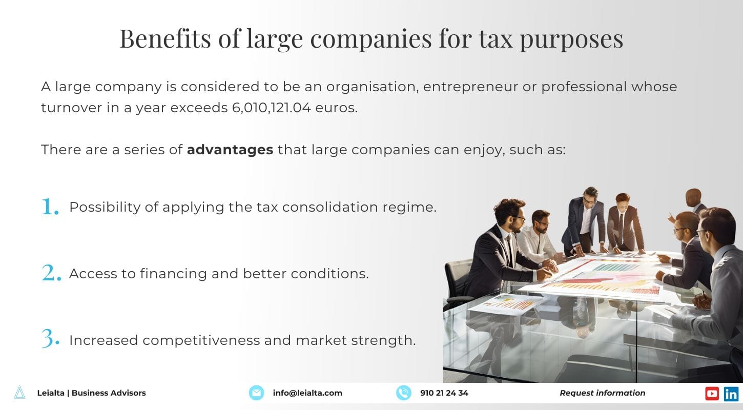 Large Company: requirements, obligations and benefits