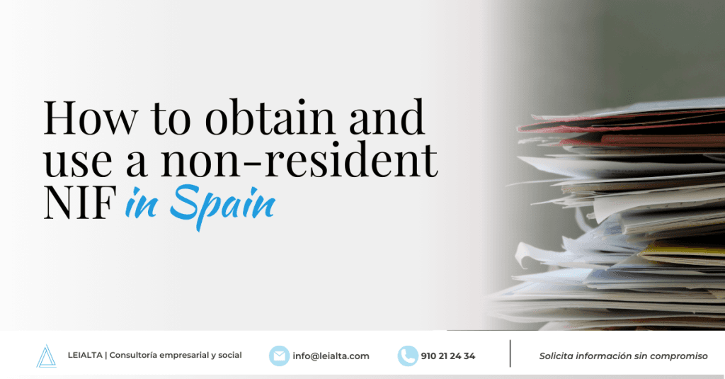 How to obtain and use a non-resident NIF in Spain